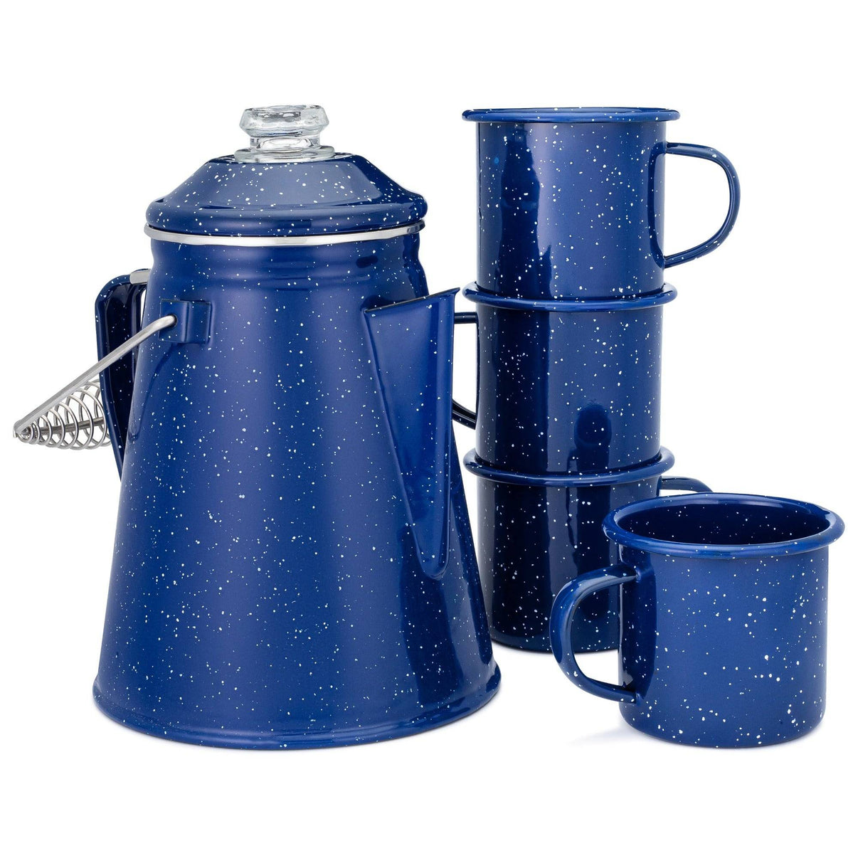 Enamel Percolator Mug Set
